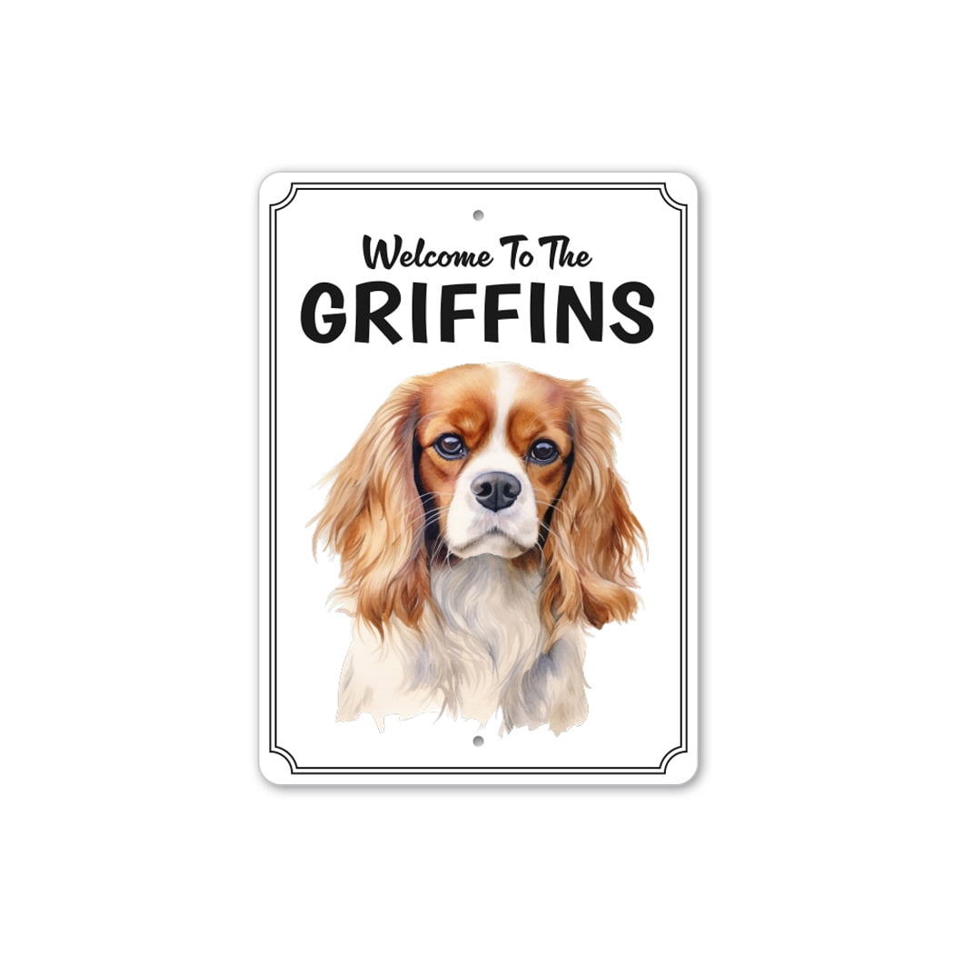 Cavalier King Charles Spaniel Welcome To Aluminum Metal Decor Sign ...