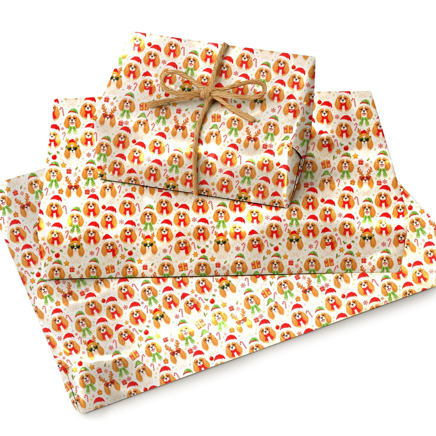 Cavalier King Charles Spaniels Christmas Wrapping Paper Rolls, Cavalier ...