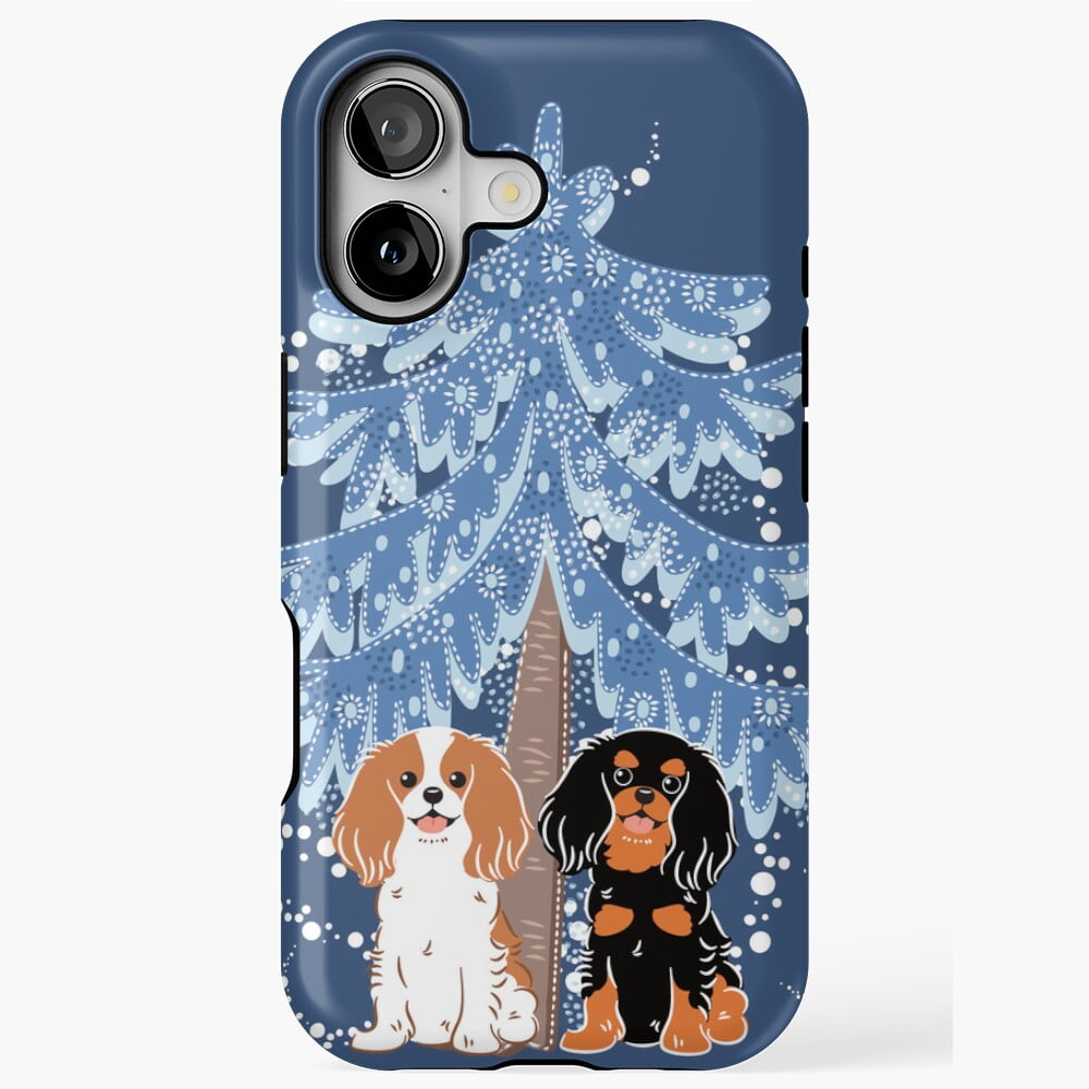 Cavalier King Charles Spaniels Holiday Pet Scene for iPhone 17 11 12 13 ...