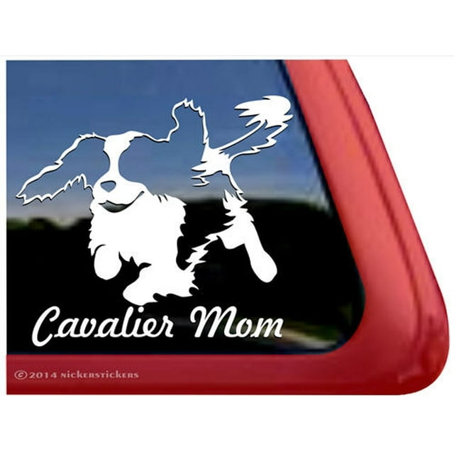 Cavalier Mom | High Quality Vinyl CKC Spaniel Dog Window Decal ...