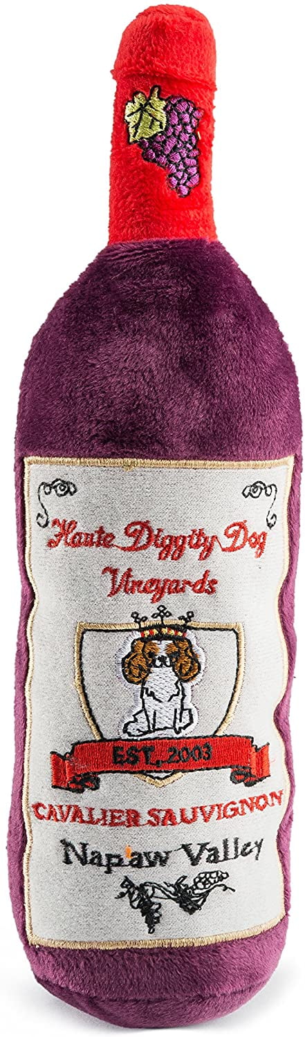 Cavalier Sauvignon Wine Bottle Plush Dog Toy - One Size - Walmart.com