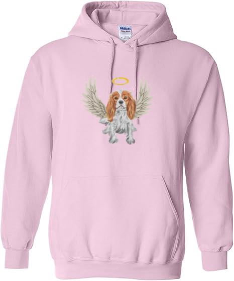 Cavalier Spaniel Angel Dog Tribute Hoodie with Memorial Wings, for men ...