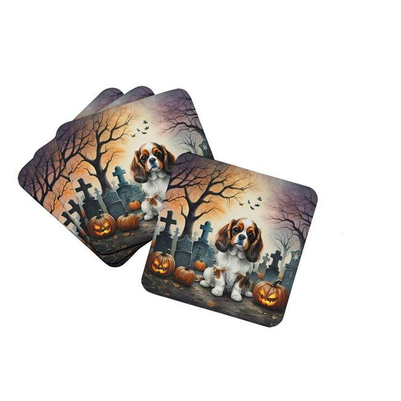 Cavalier Spaniel Spooky Halloween Foam Coasters - Walmart.com