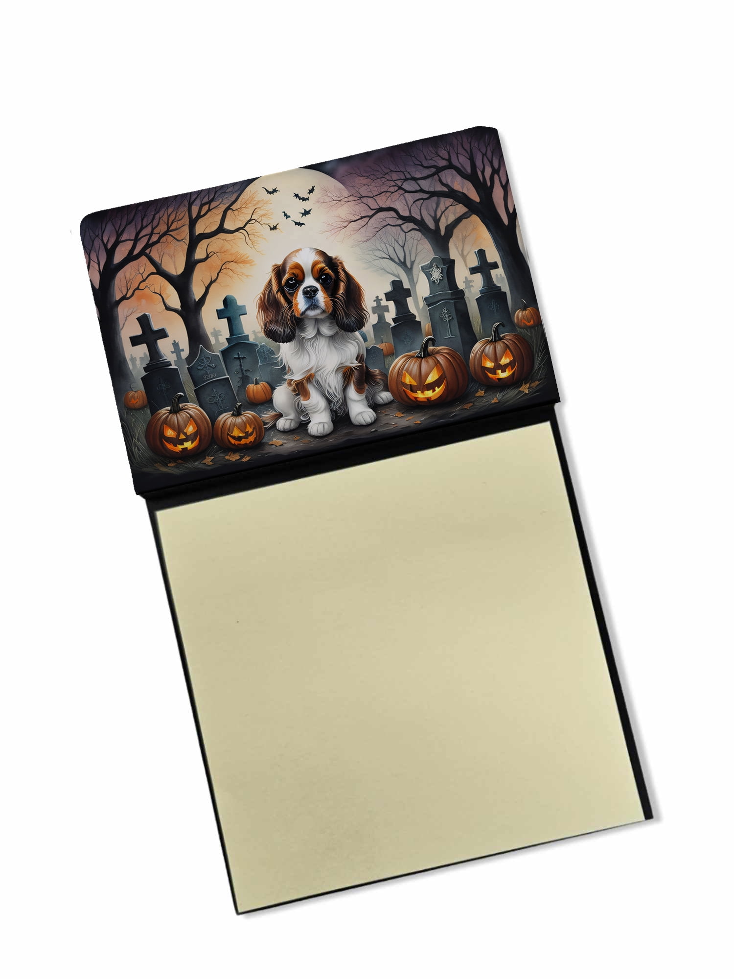 Cavalier Spaniel Spooky Halloween Sticky Note Holder 3.25 in x 5.25 in ...