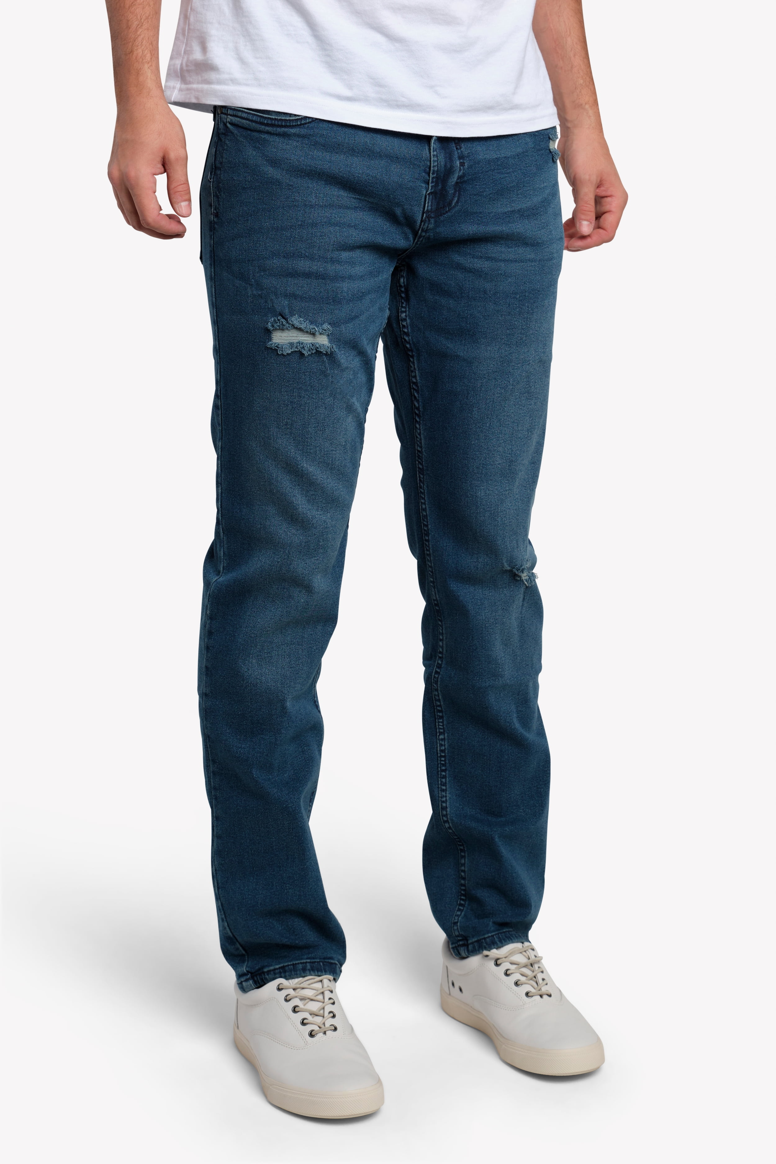 Cavalli Class Men's Regular Fit Jeans With Abrasions on Knee - Walmart.com