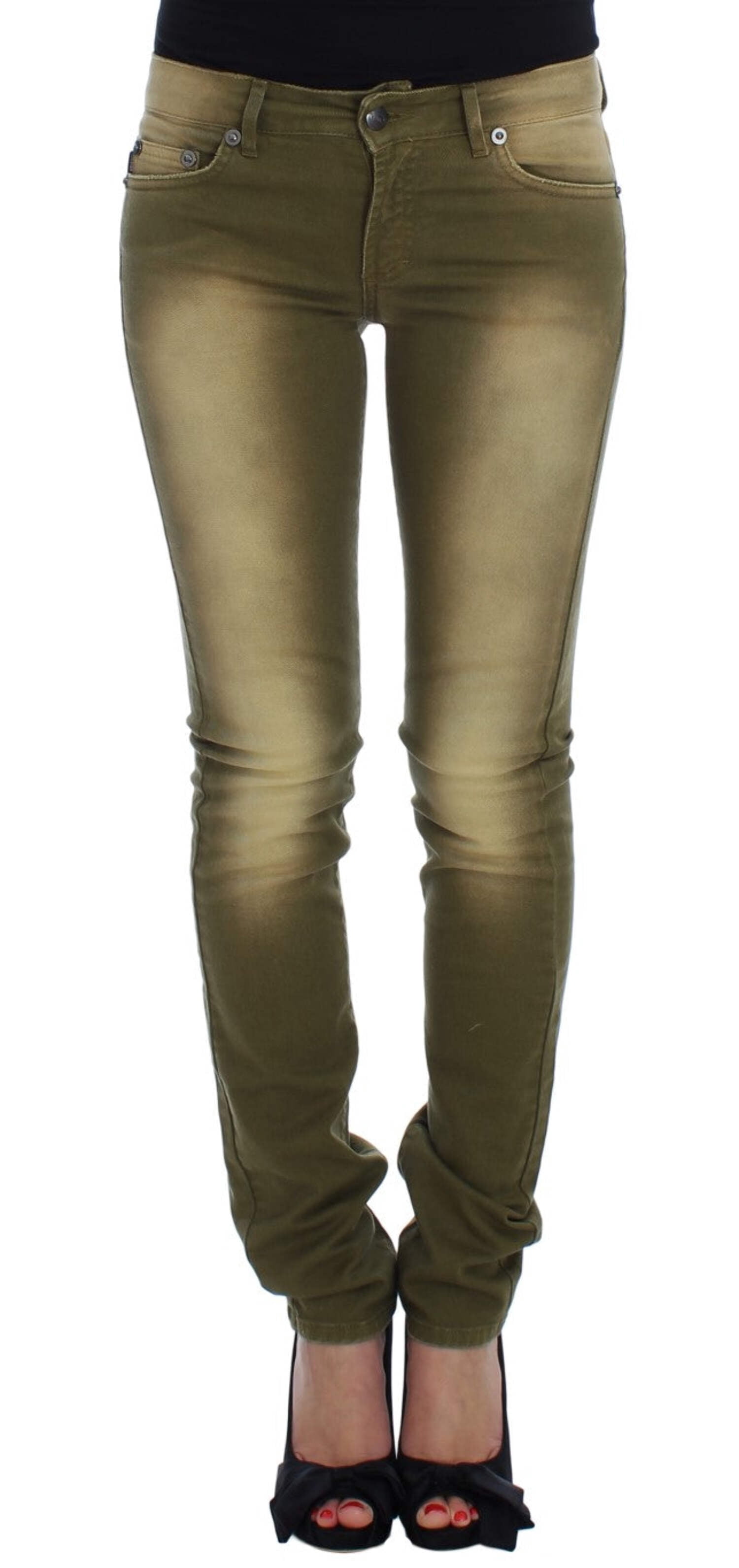 Cavalli Green Wash Slim Fit Cotton Stretch Jeans - Walmart.com