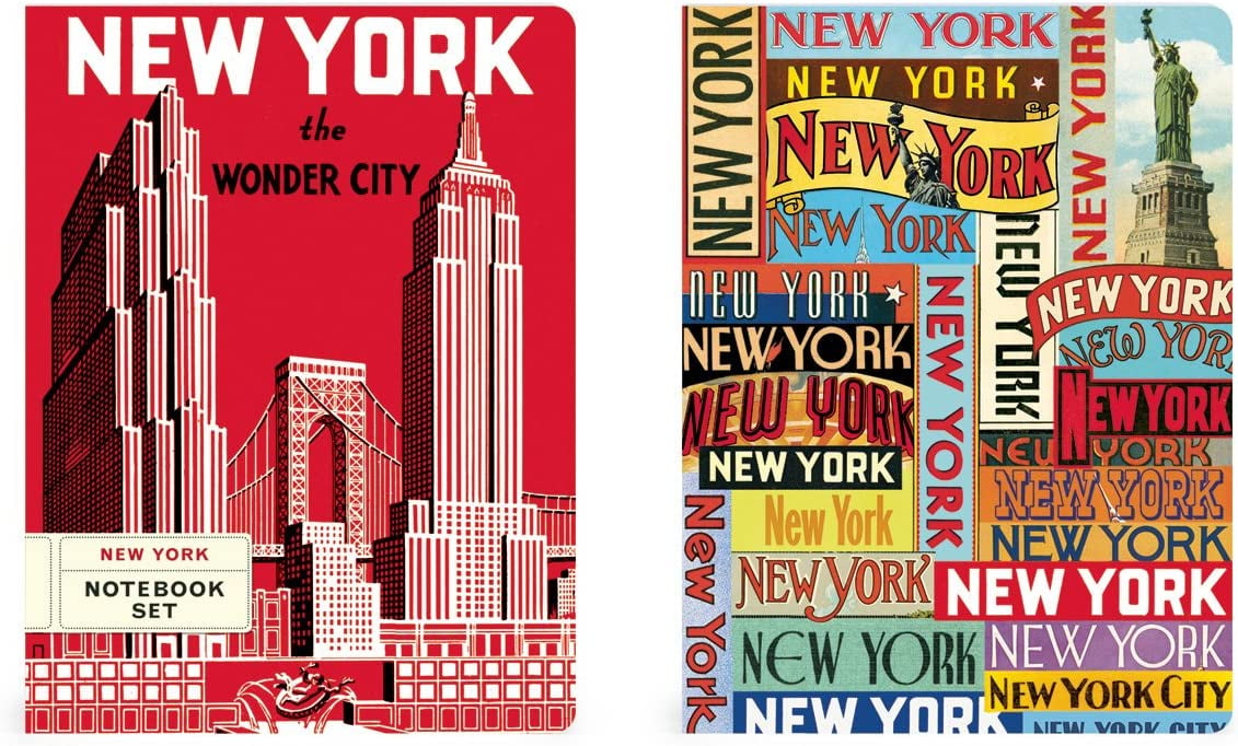 Cavallini 4 by 5-1/2-Inch Notebook Set, NYC, 96 Pages - Walmart.com