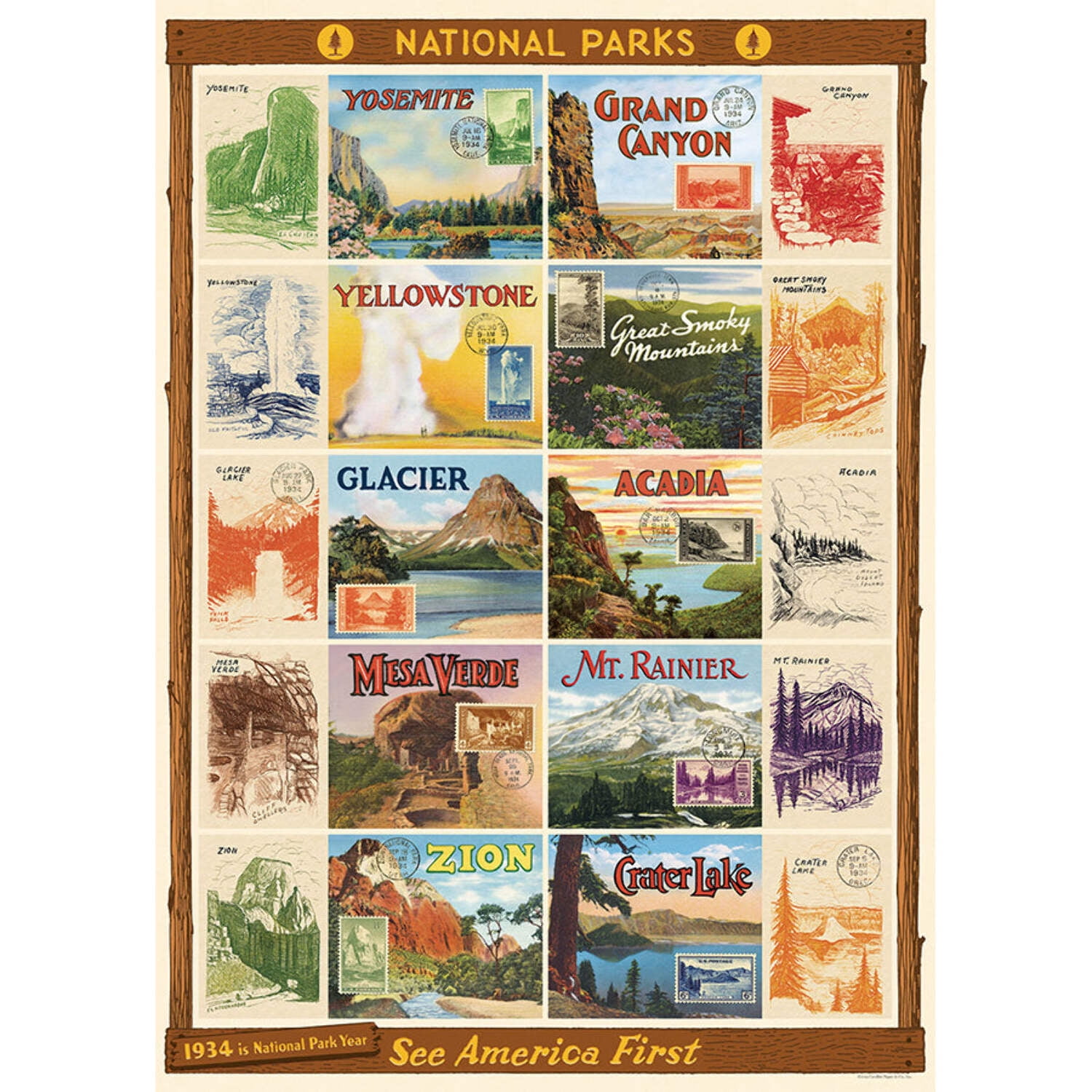 Vintage-Inspired Cavallini Posters - Walmart.com