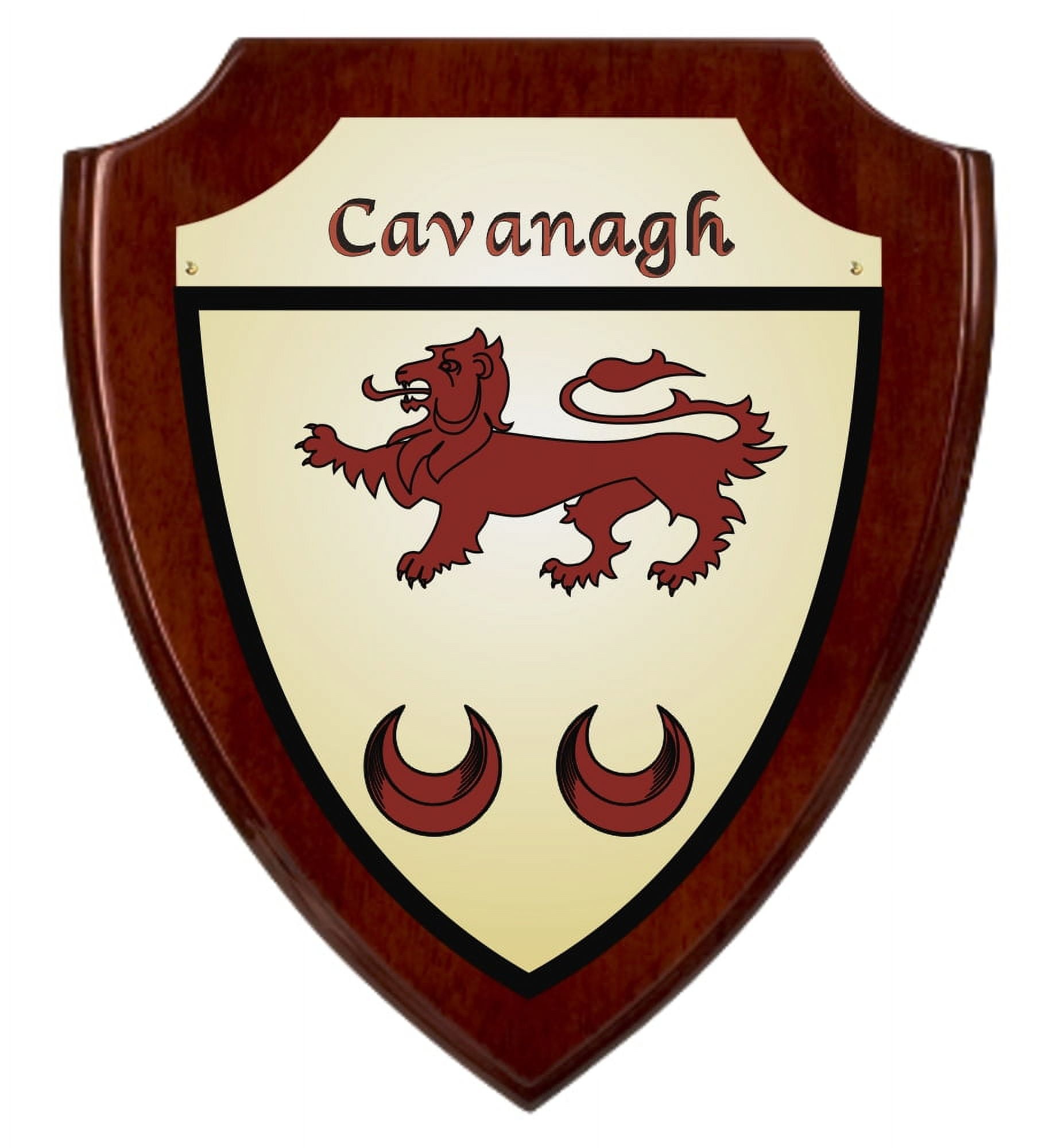 Cavanagh Irish Coat of Arms Shield Plaque - Rosewood Finish - Walmart.com