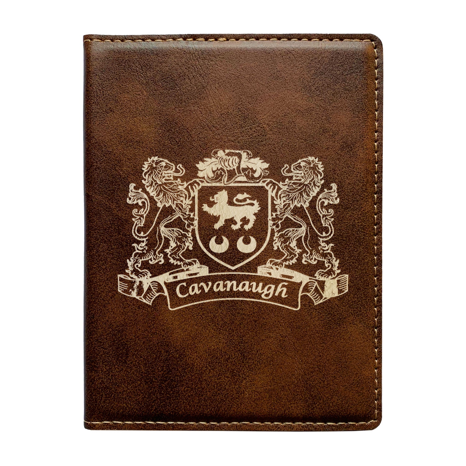 Cavanaugh Irish Coat of Arms Leather Passport Wallet - Walmart.com