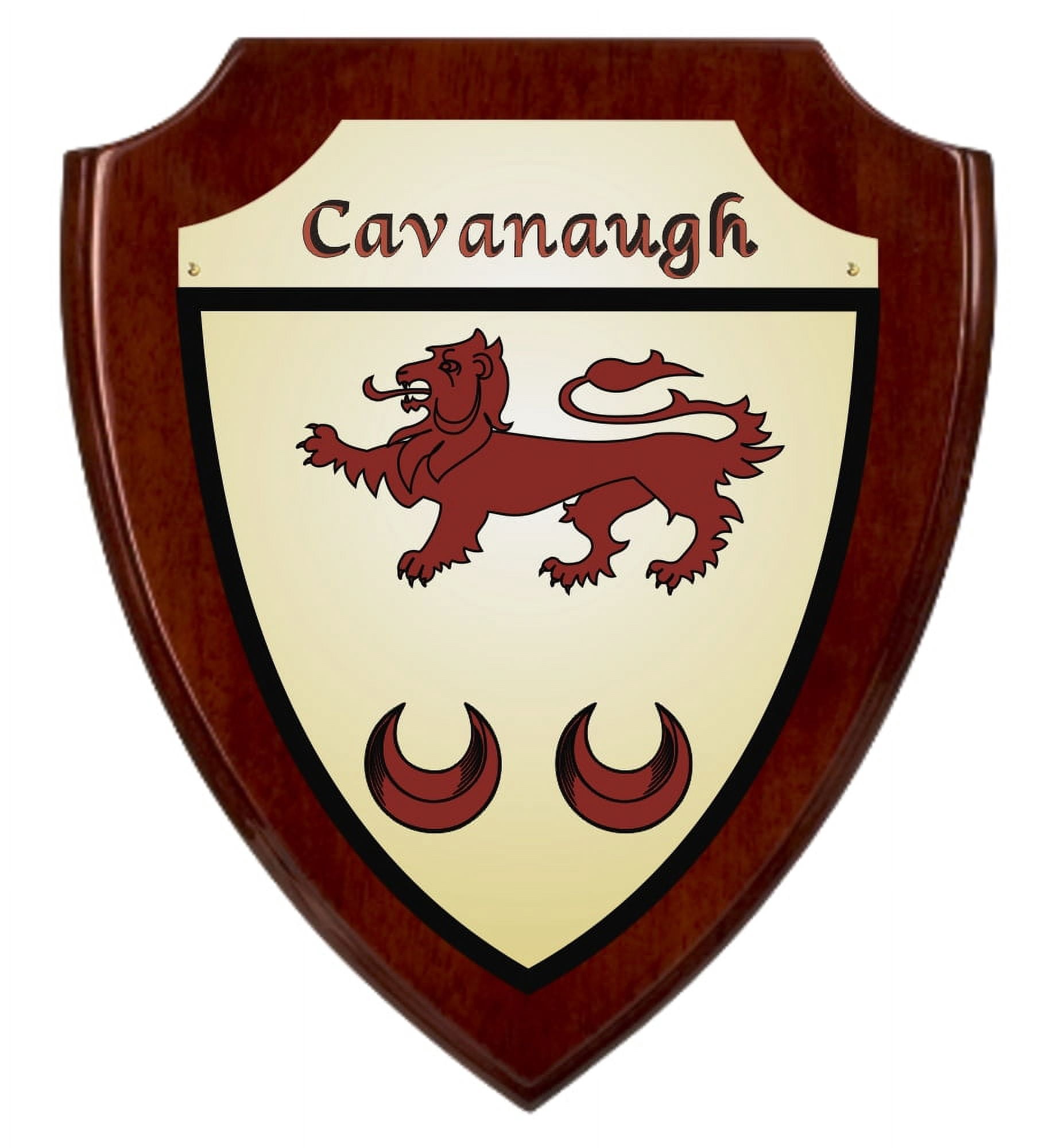 Cavanaugh Irish Coat of Arms Shield Plaque - Rosewood Finish - Walmart.com
