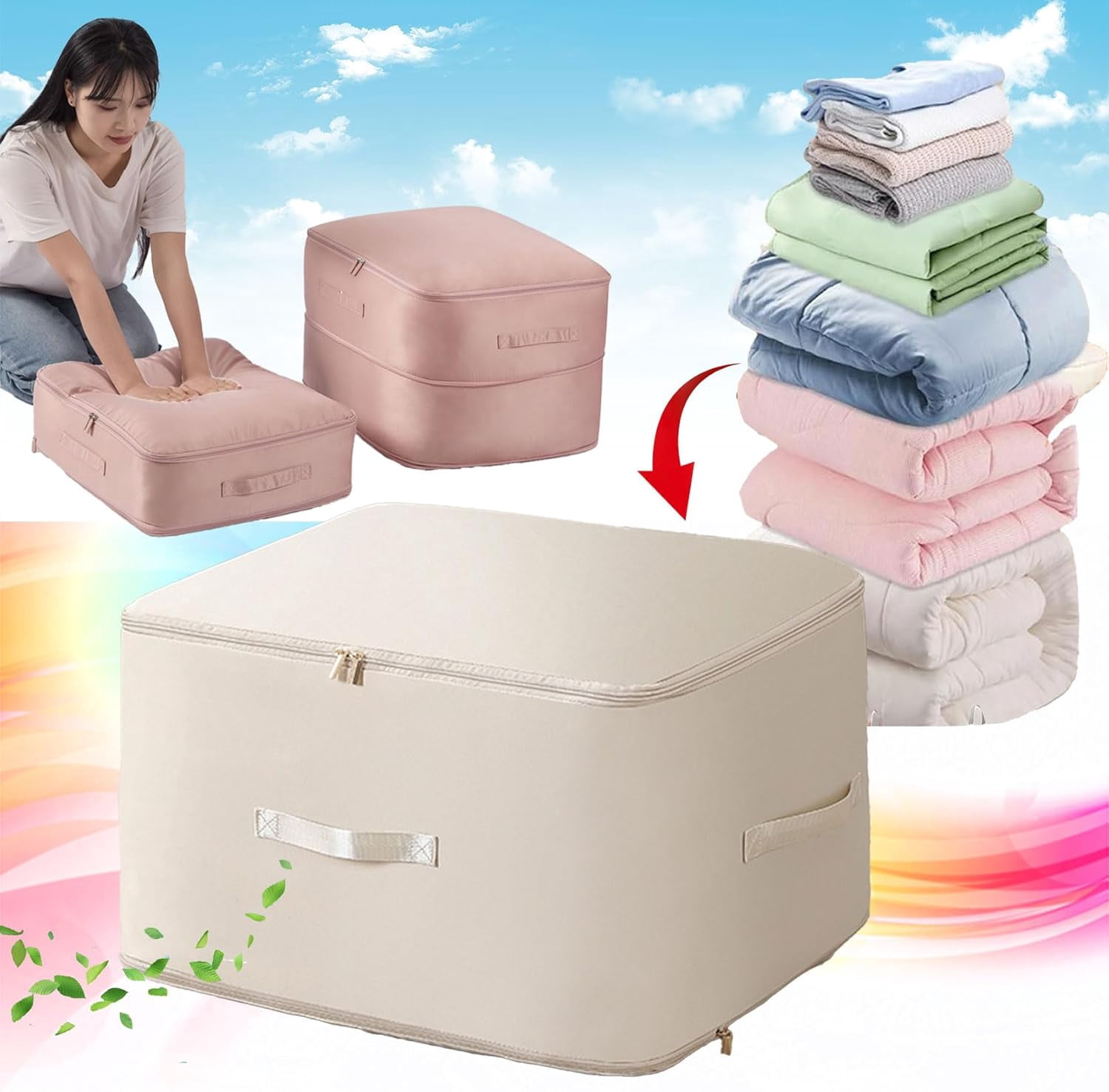 Cavanbrien Ultra Space Saving Self Compression Organizer, Ultra Space ...