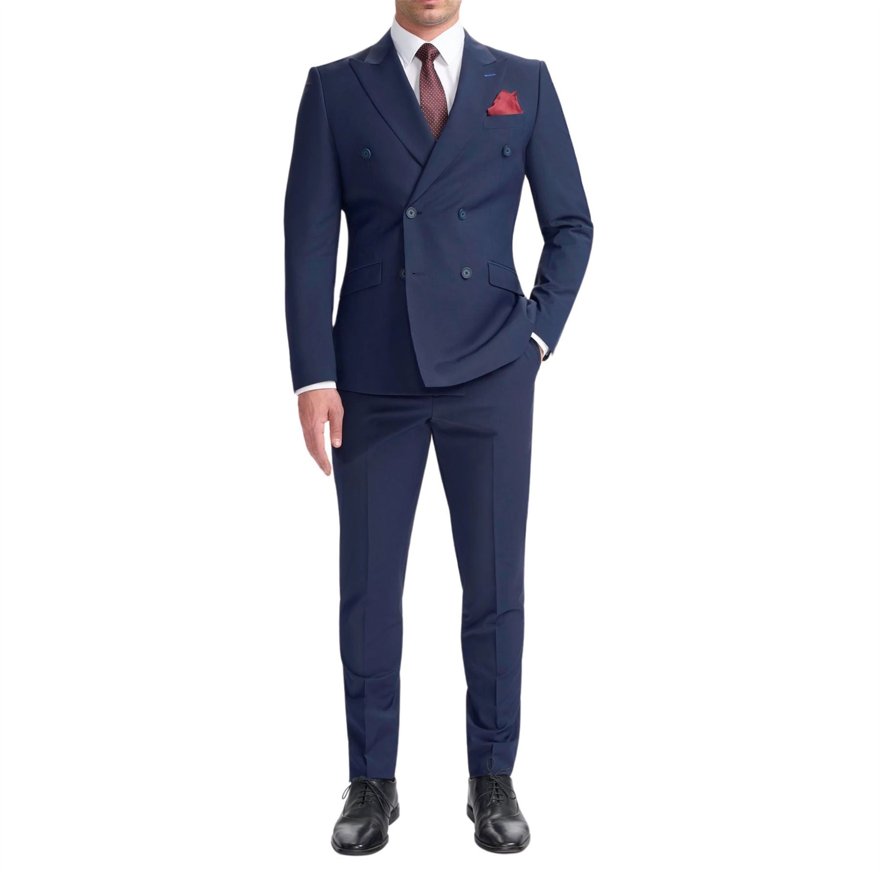 Cavani Bond - Men's Navy 2 Piece Double Breasted Suit - Walmart.com