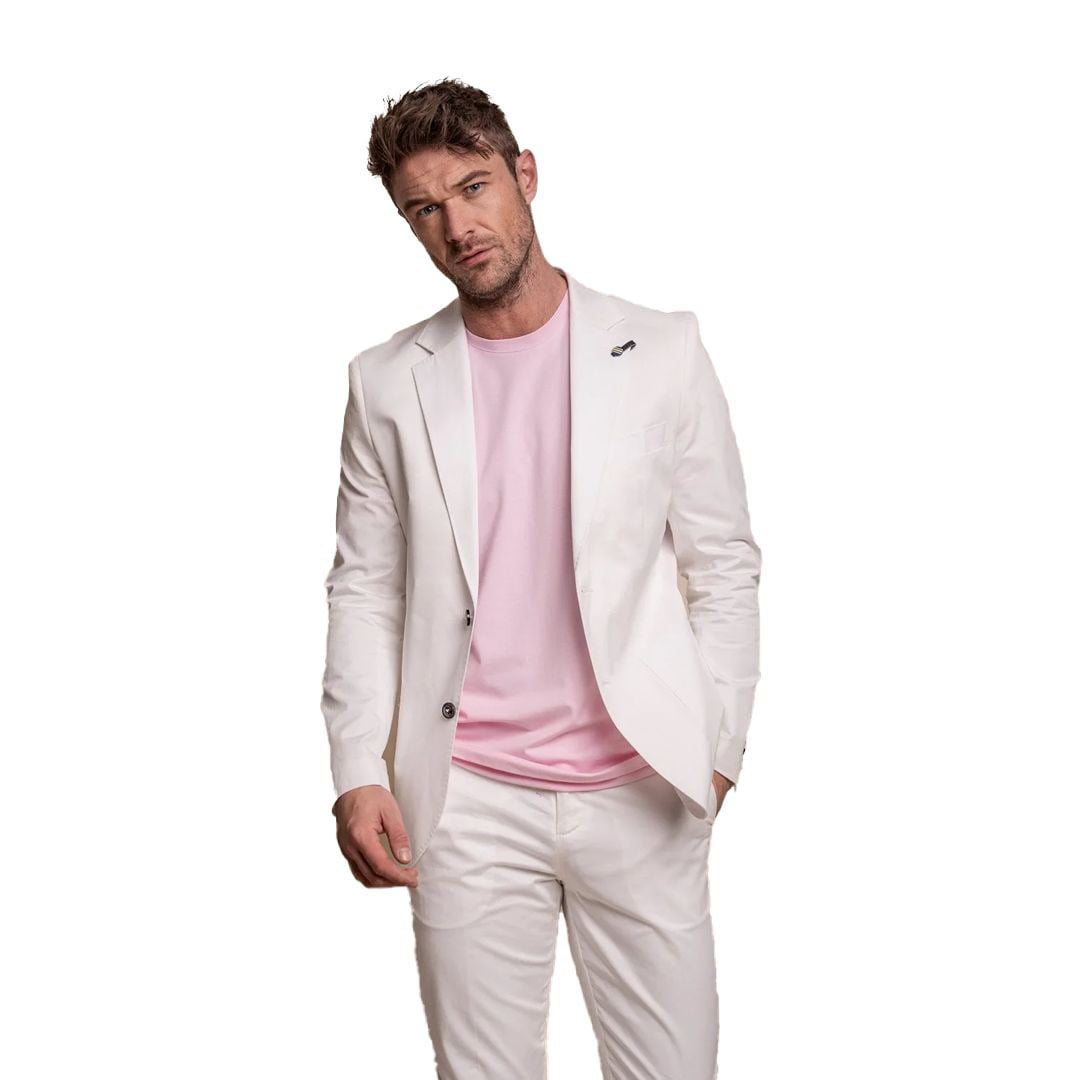 Cavani Mario - Men's Smart Casual Summer Cream Blazer - Walmart.com