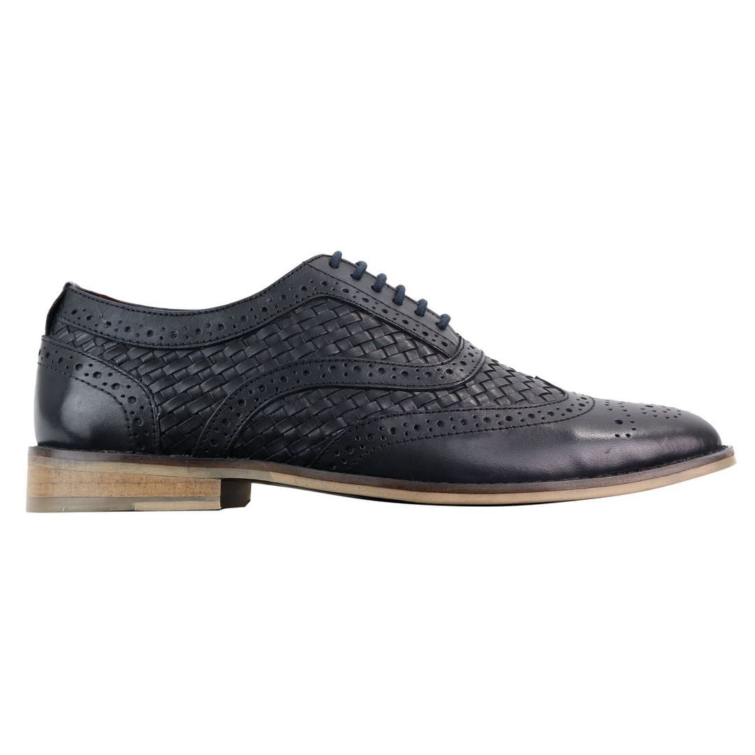 Cavani Orion Men Leather British Brogues Maroon Brown Black - Walmart.com