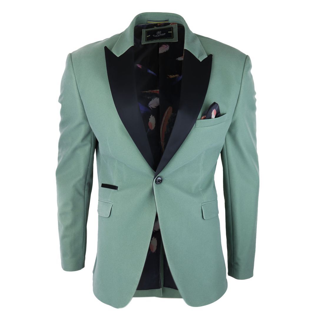 Cavani Rosa Men's Velvet Blazer Tuxedo Jacket Black Blue - Walmart.com