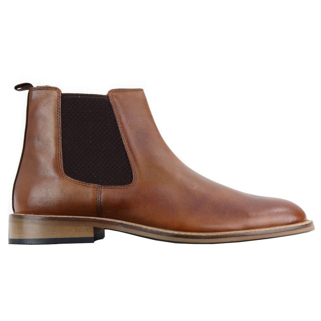 Cavani Watson Men's Leather Chelsea Boots Retro Vintage - Walmart.com