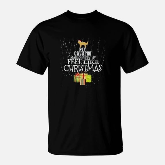 Cavapoo Christmas Best Cavapoo Shirt 38m Black TShirt - Walmart.com