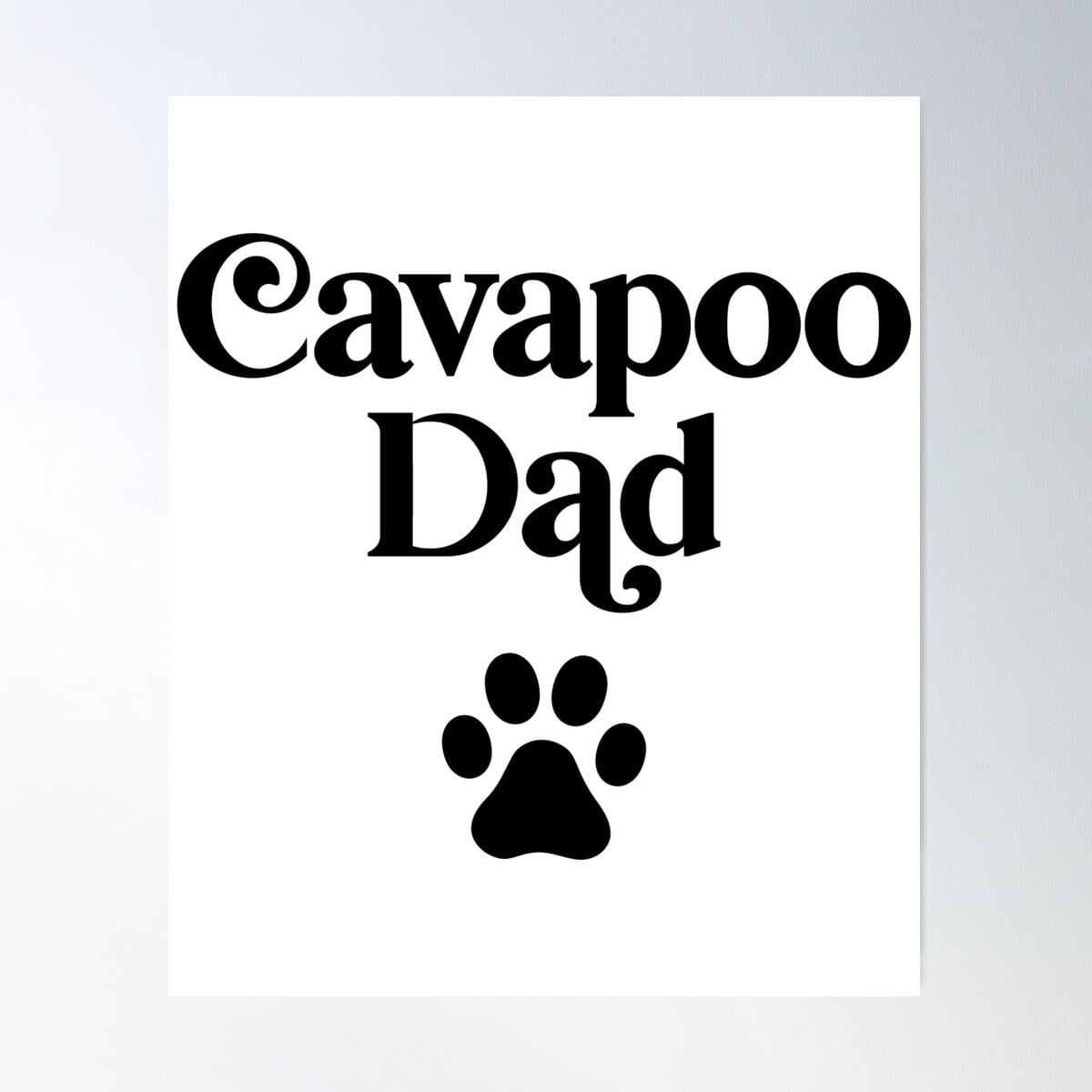 Cavapoo Dad Poster Wall Art, Modern Wall Decor For Living Room Bedroom ...