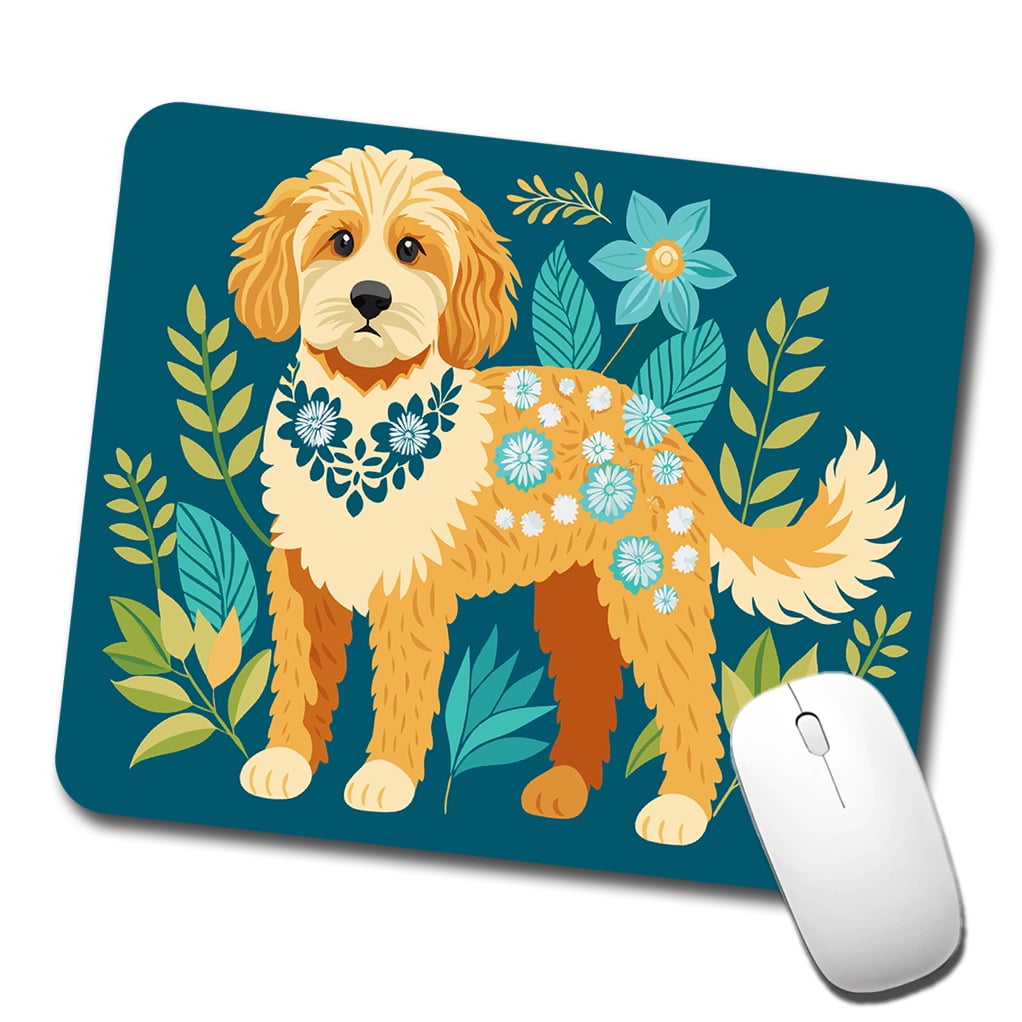 Cavapoo Floral Motif Dog Mouse Pad Low Profile Gaming Mat - Walmart.com