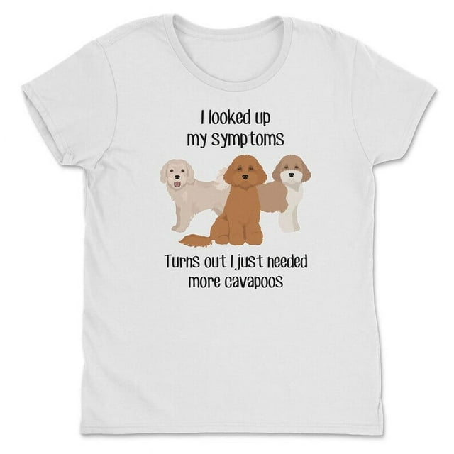 Cavapoo Shirt, Funny Tan Cream Parti Cavapoo Dog Lover Tee, Doodle ...