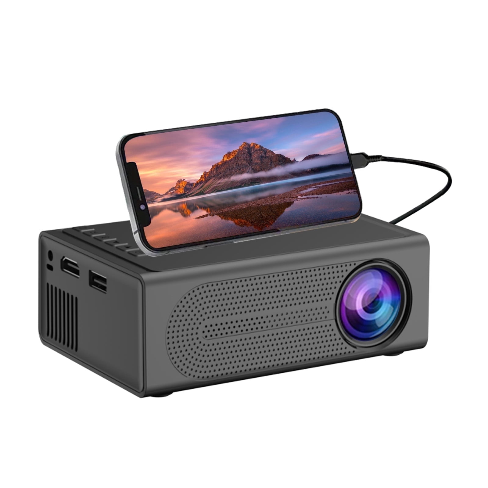 Cavatry Mini Projector, 1080P HD Smart Portable, Wired Connection ...
