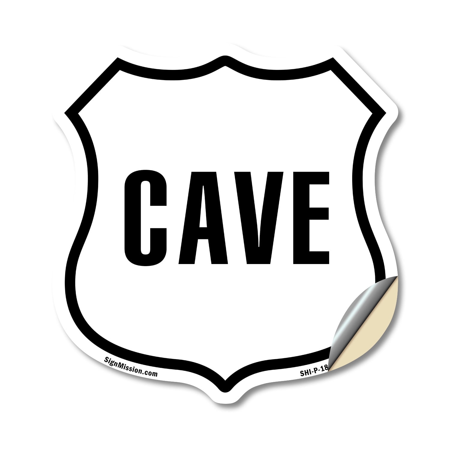 Cave (2 Pack) 12 inch X 12 inch Shield Shaped Heavy Duty 3.2 mil Vinyl ...