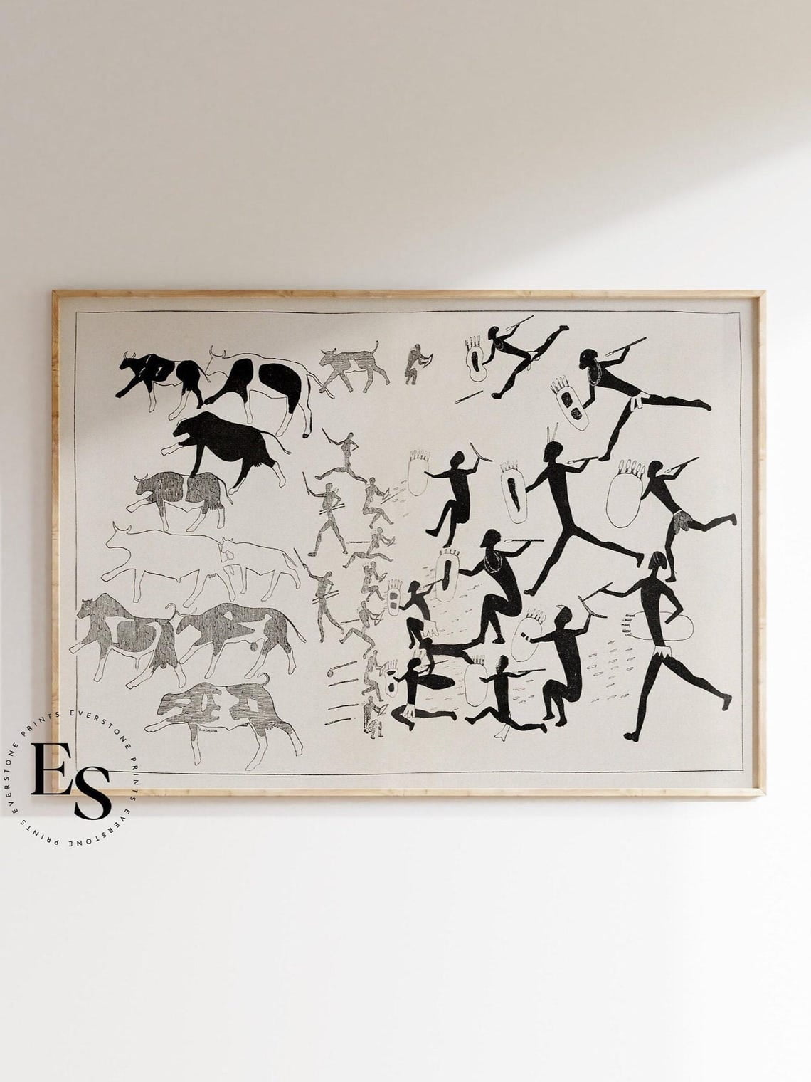 Cave Drawing, Stone Age Wall Art, Prehistoric Paleolithic Cave Art ...