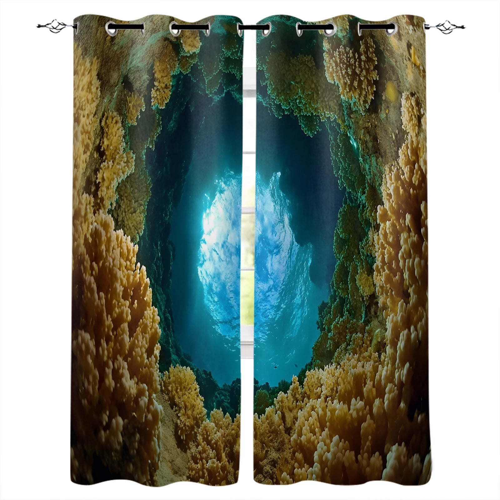 Cave Opening Blackout Curtains for Bedroom/Living Room, Thermal ...