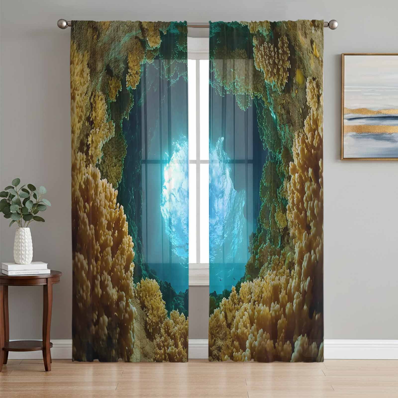 Cave Opening Sheer Curtains for Living Room Bedroom Nature Sunlight ...