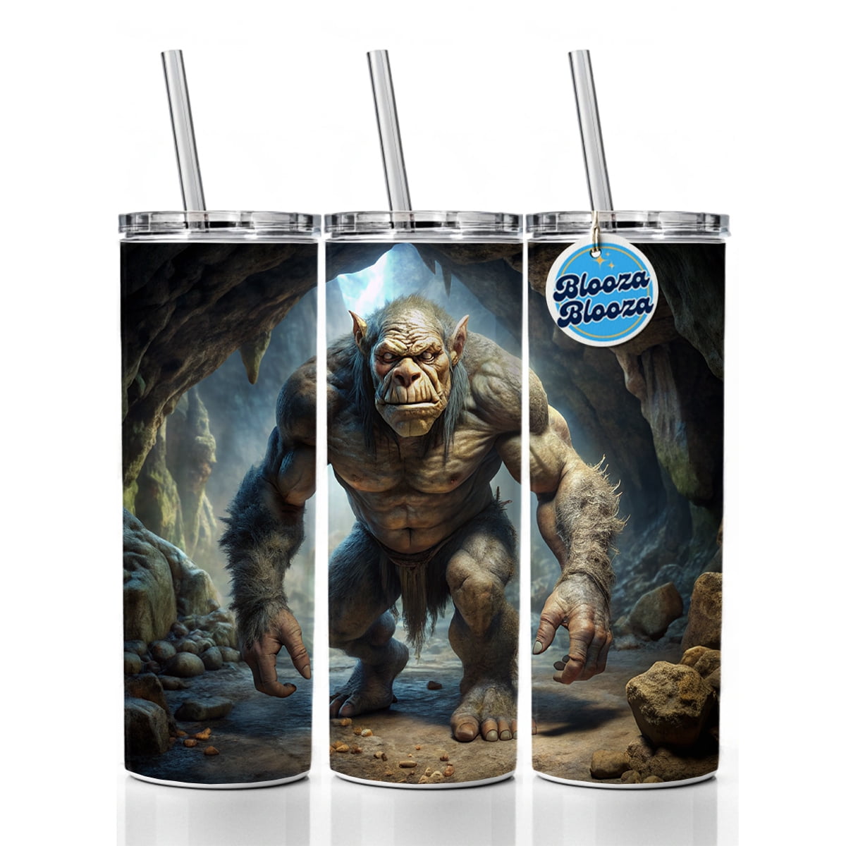 Cave Troll Fantasy Monster 20oz Insulated Water Bottle Skinny Tumbler ...