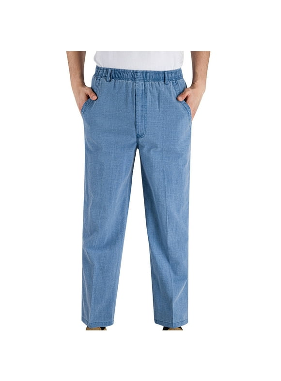 Men Elastic Waist Pants