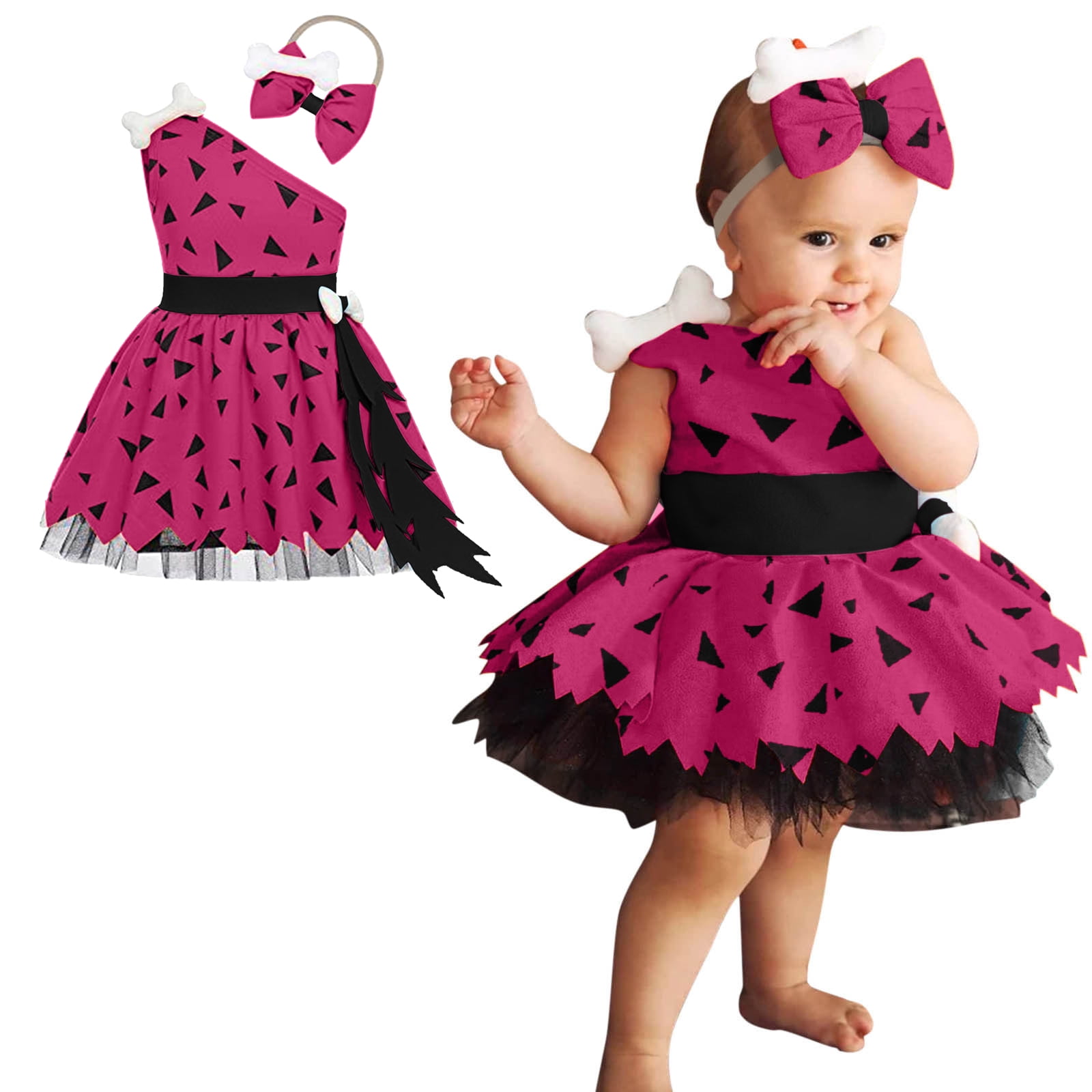 Caveman Costume Girls Dog Bones Historical Stone Age Cavegirl Mesh ...