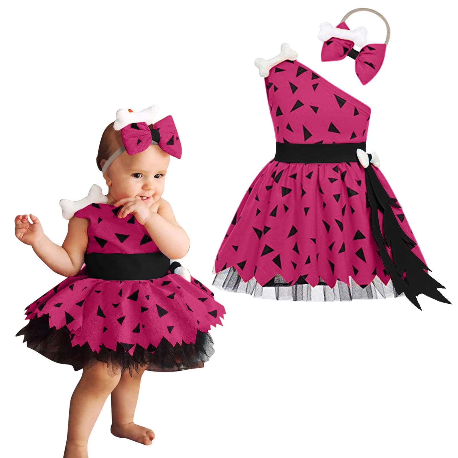 Caveman Costume Girls Dog Bones Historical Stone Age Infant Halloween ...