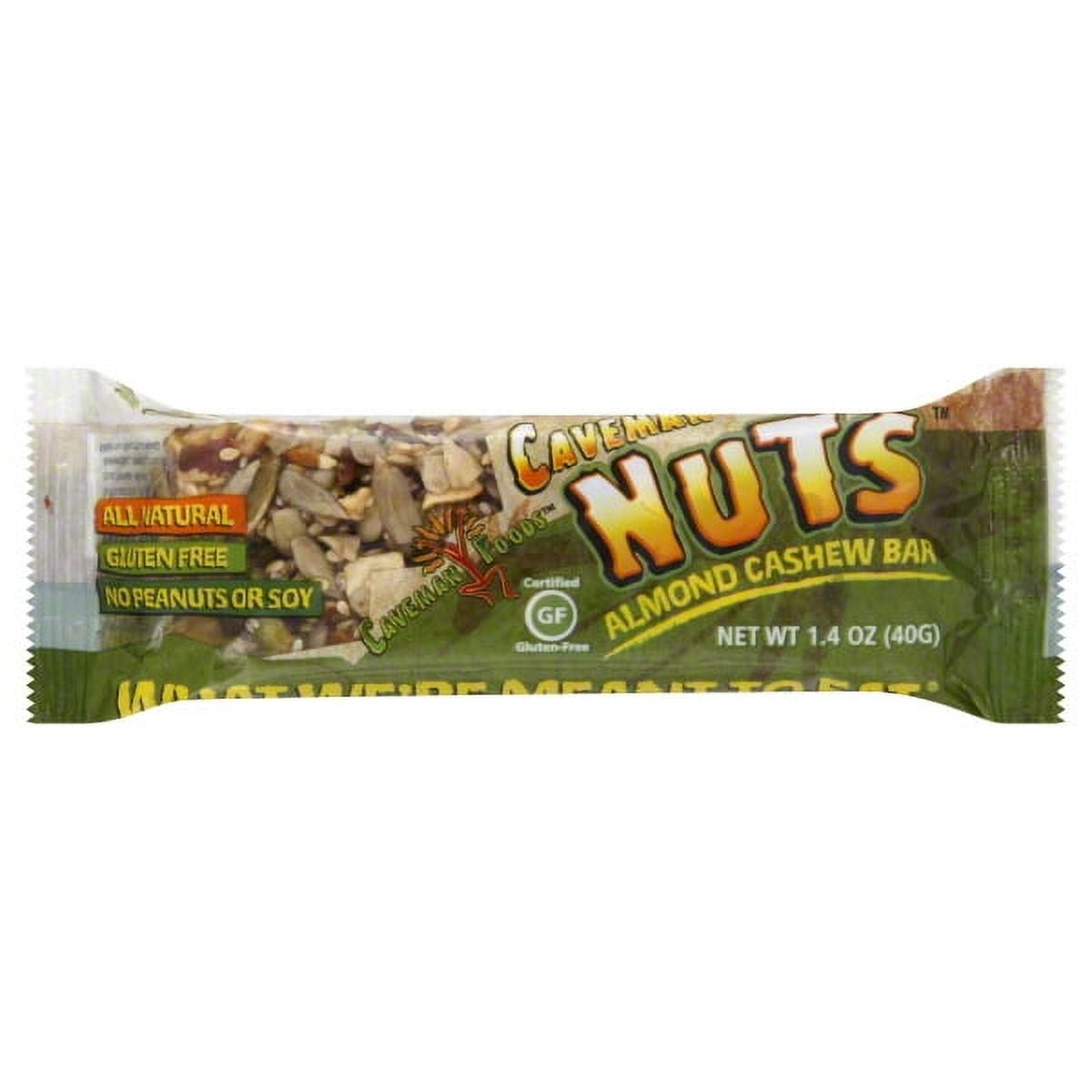 Caveman Foods Caveman Nuts Nut Bar, 1.4 oz - Walmart.com