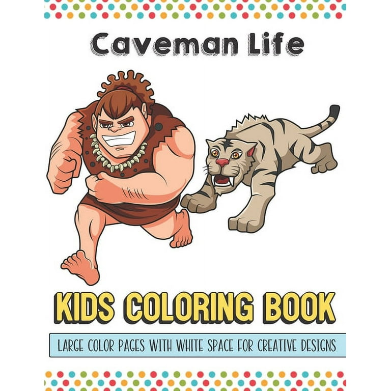coloring pages of cartoon caveman