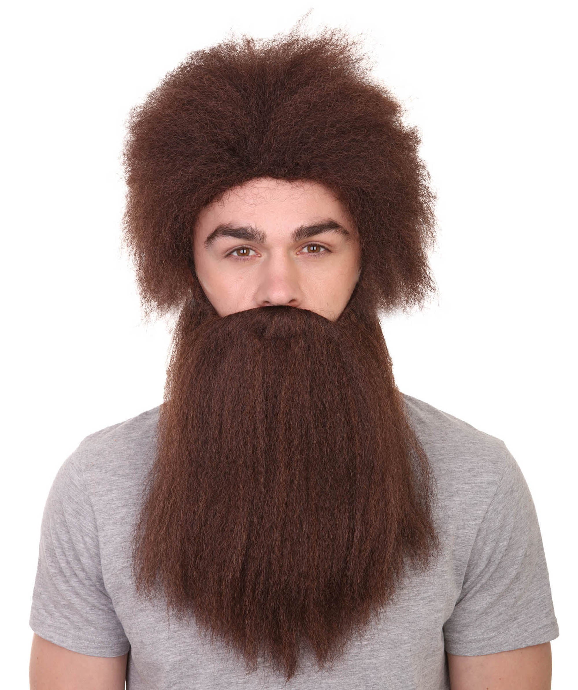Caveman Mens Wig and Beard Set Collection | Stone Age Cosplay Halloween ...