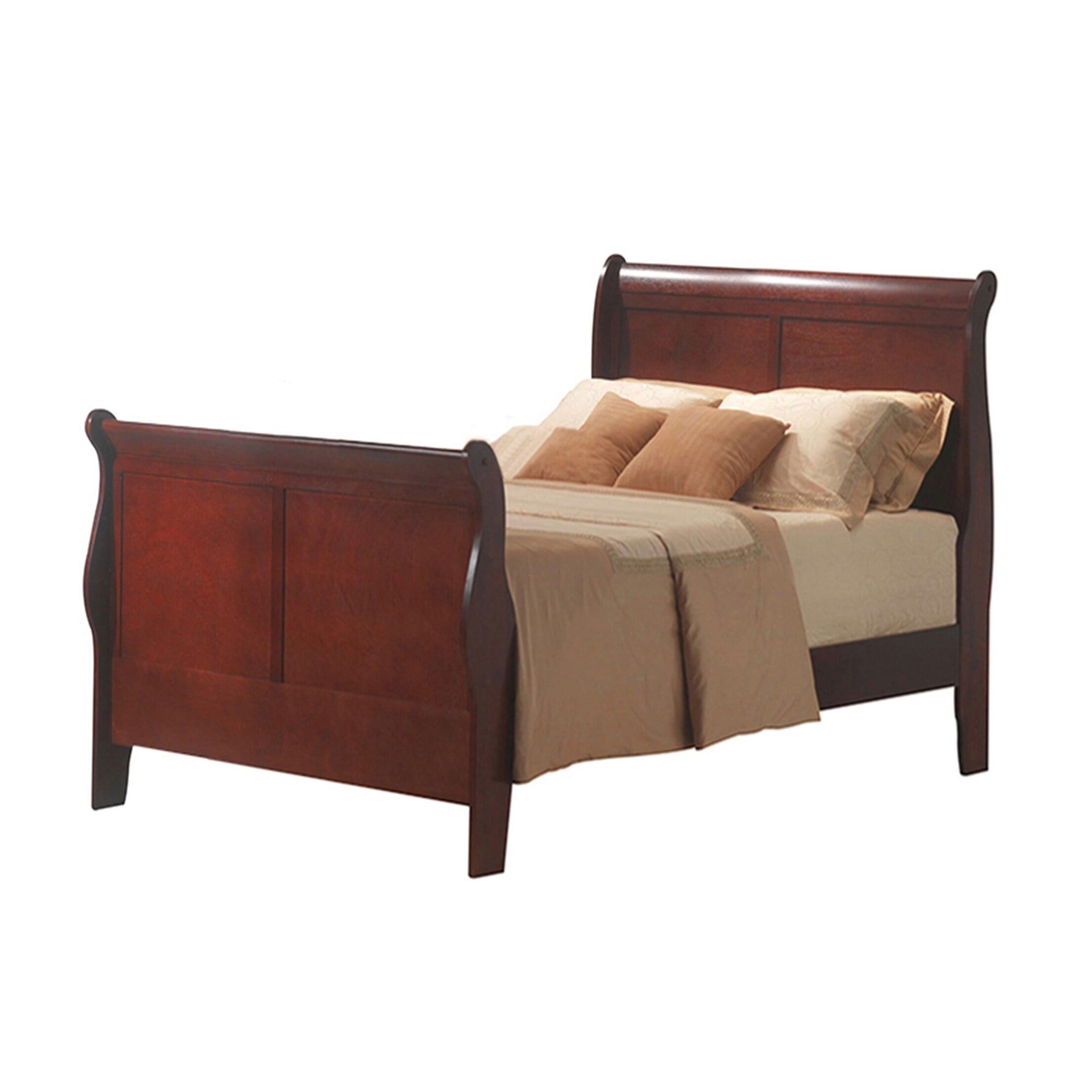 Cavender Cherry Sleigh Bed Full - Walmart.com