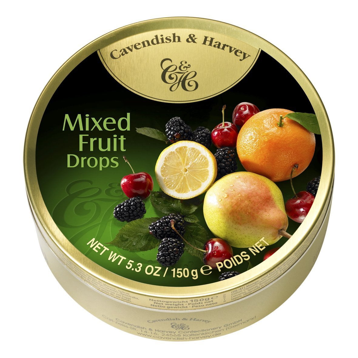 Cavendish And Harvey Candy (3 Pack) Fruit Hard Candy Tin 5.3 Ounces ...