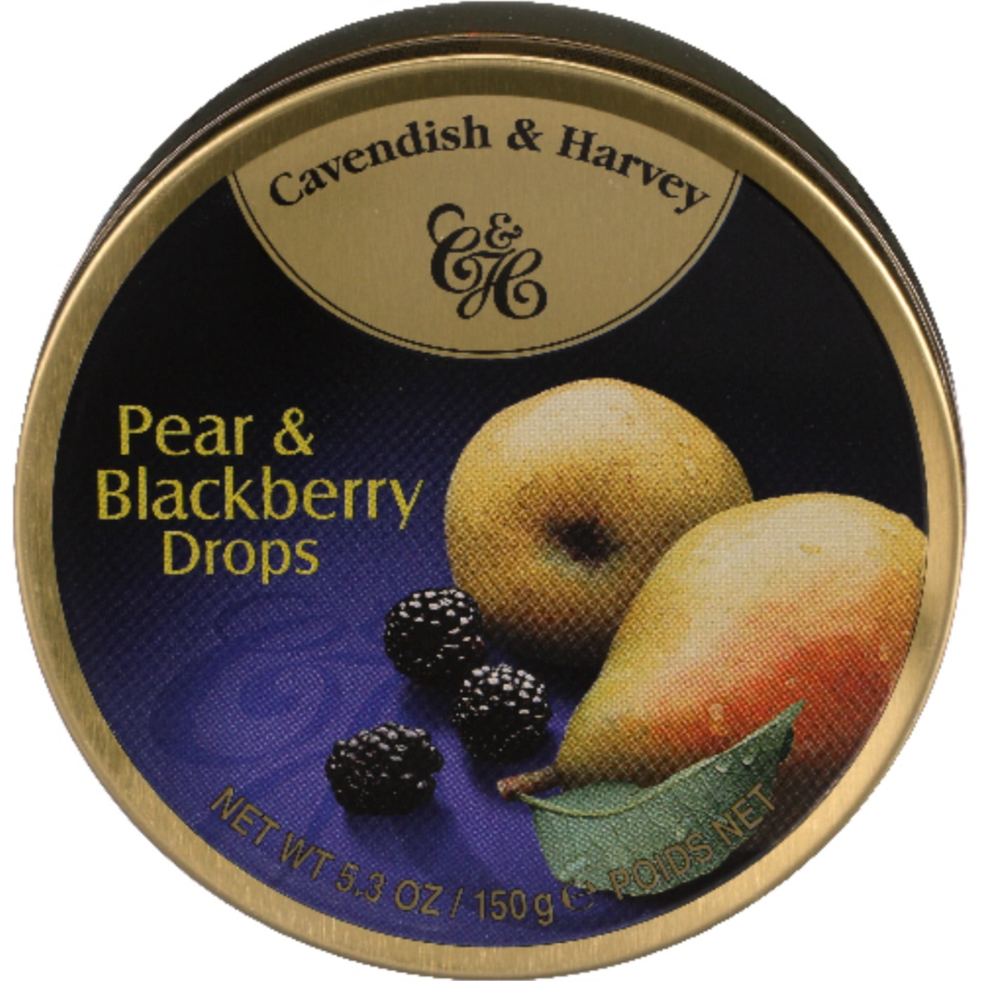 Cavendish And Harvey Fruit Drops Tin - Pear And Blackberry - 5.3 Oz ...
