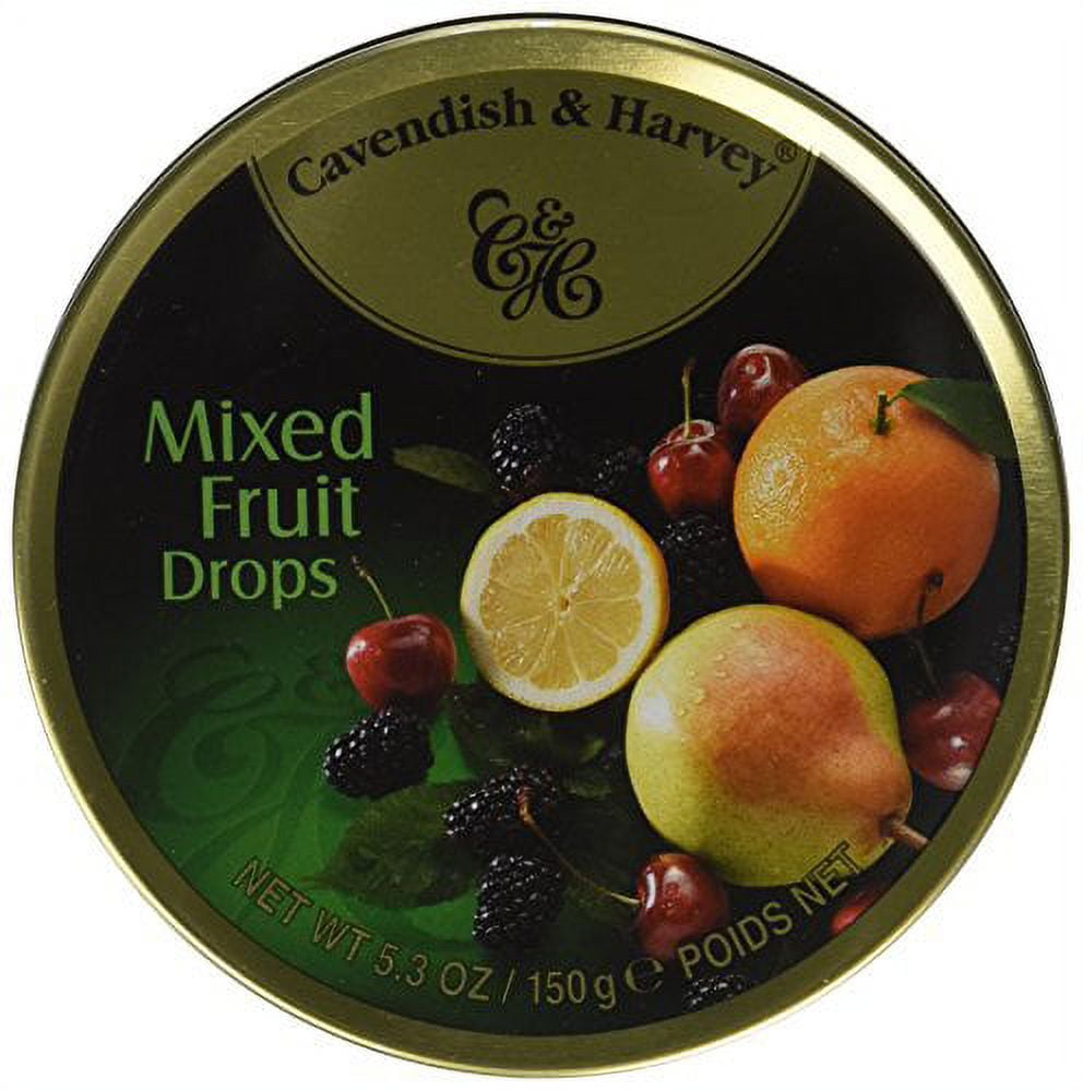 Cavendish & Harvey | Mixed Fruit Hard Candy Drops | 5.3 Ounce Tin ...
