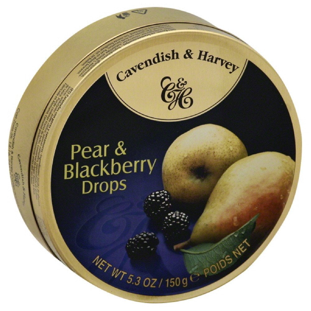Cavendish & Harvey | Pear & Blackberry Hard Candy Drops | 5.3 Ounce Tin ...