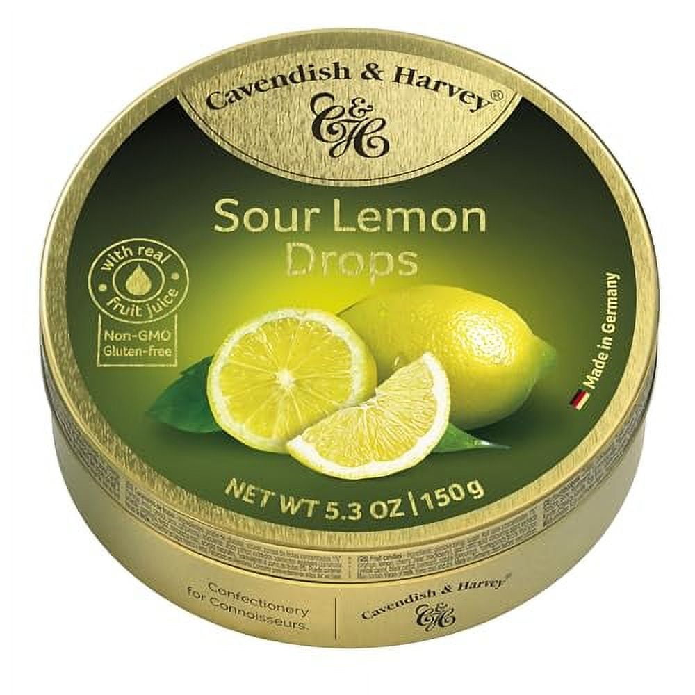 Cavendish & Harvey | Sour Lemon Hard Candy Drops | 5.3 Ounce Tin - 3 ...