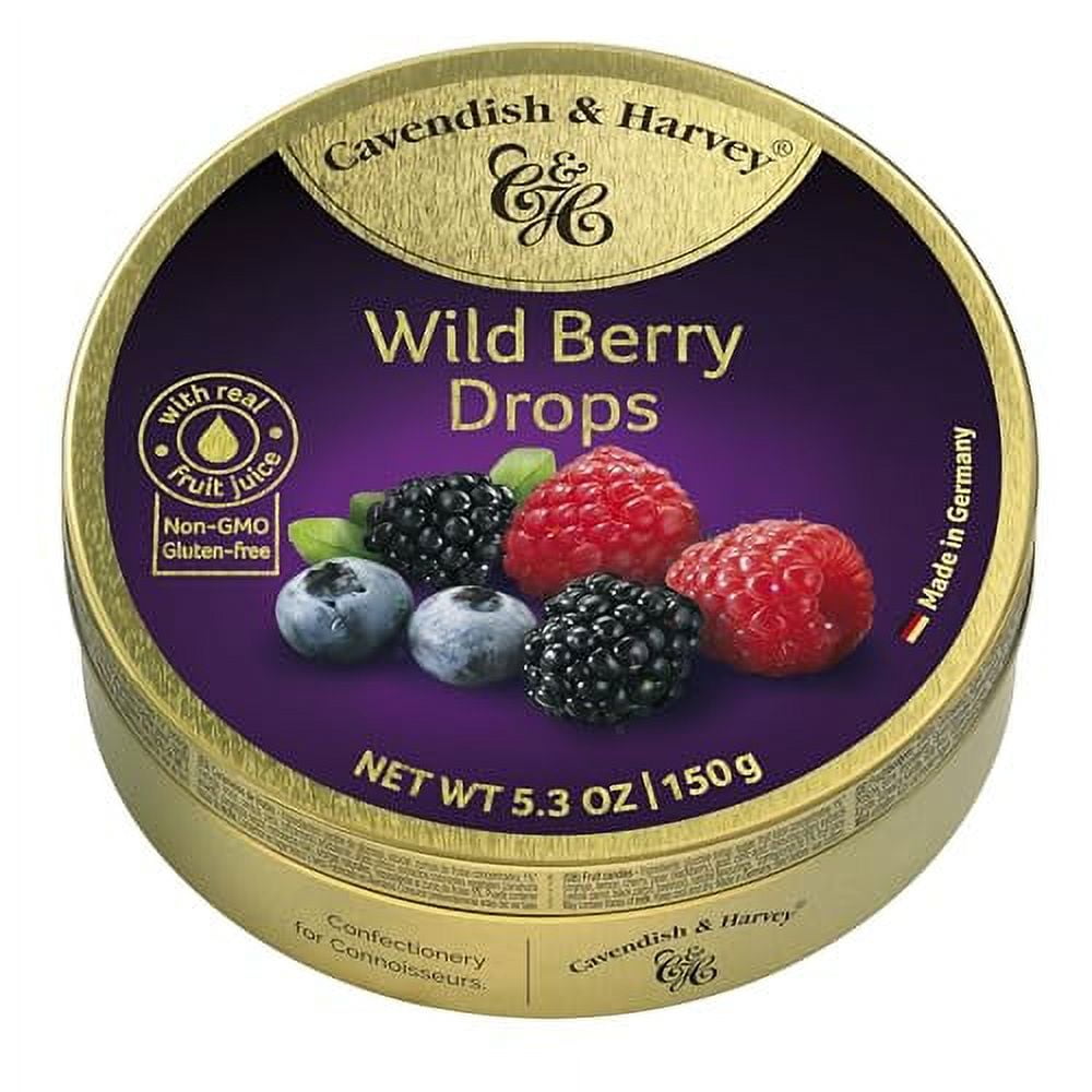 Cavendish & Harvey | BCF26 Wild Berry Hard Candy Drops | 5.3 Ounce Tin ...