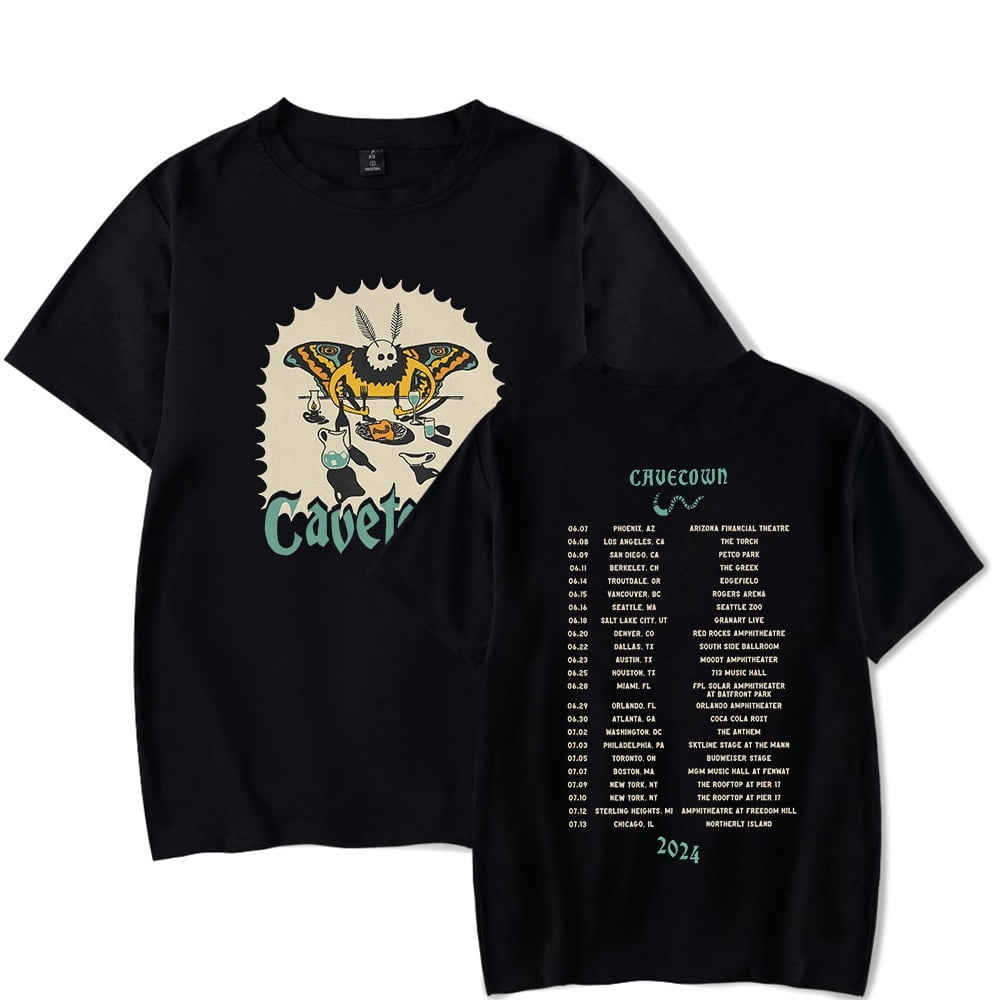 Cavetown Merch Moth Dinner Tour 2024 T-Shirt Crewneck Short Sleeve Men ...