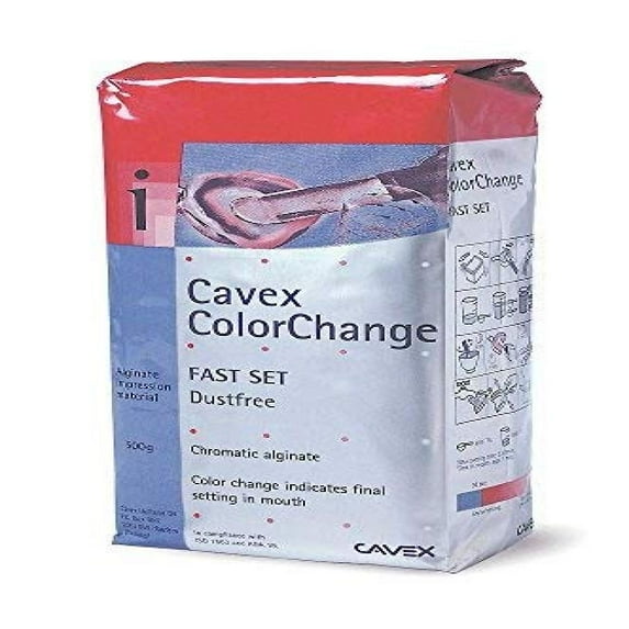 Cavex ColorChange Alginate - Fast Set (1) (500 Grams + Scoop & Water ...