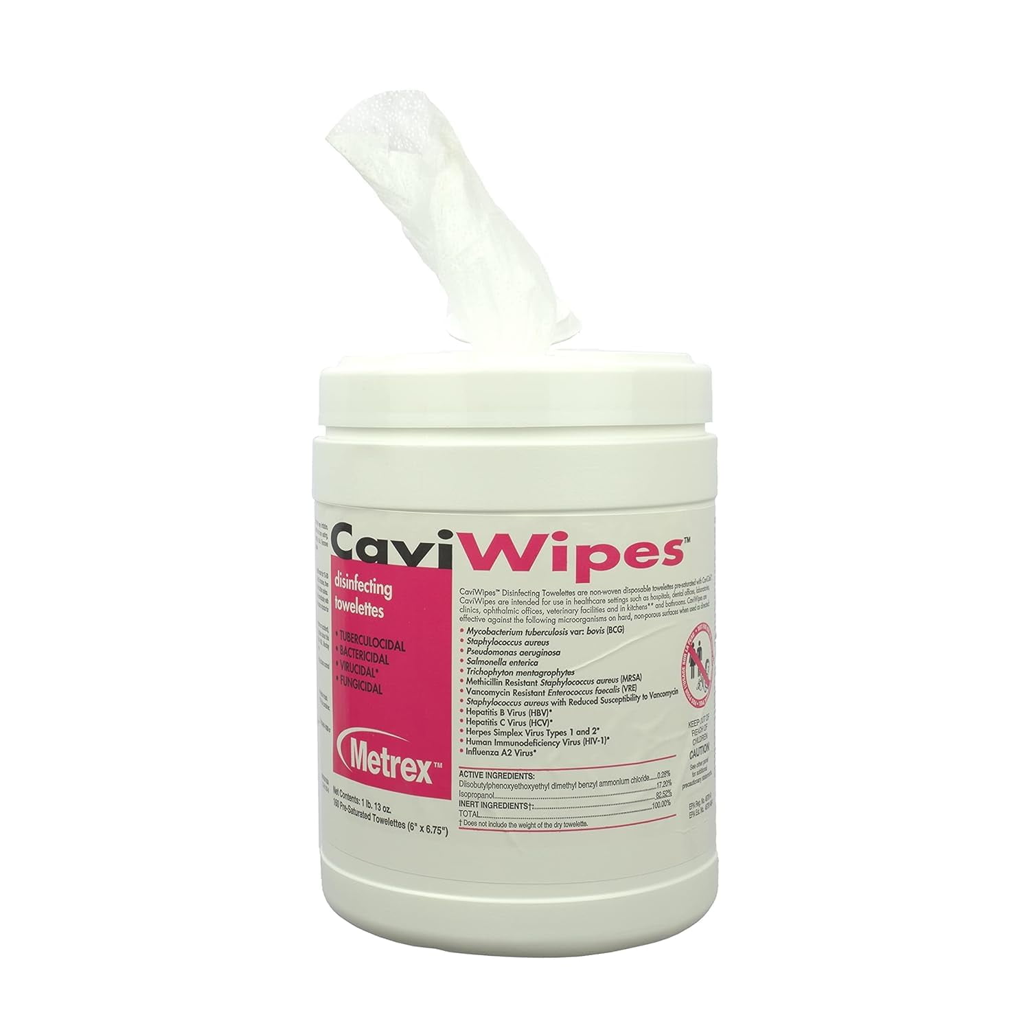 CaviWipes Metrex Disinfecting Towelettes Canister Wipes, 160 Count ...