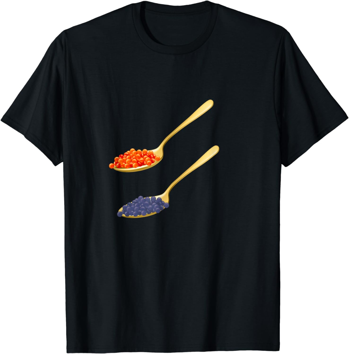 Caviar Design, Caviar Lover, Caviar and Golden-Spoon T-Shirt - Walmart.com