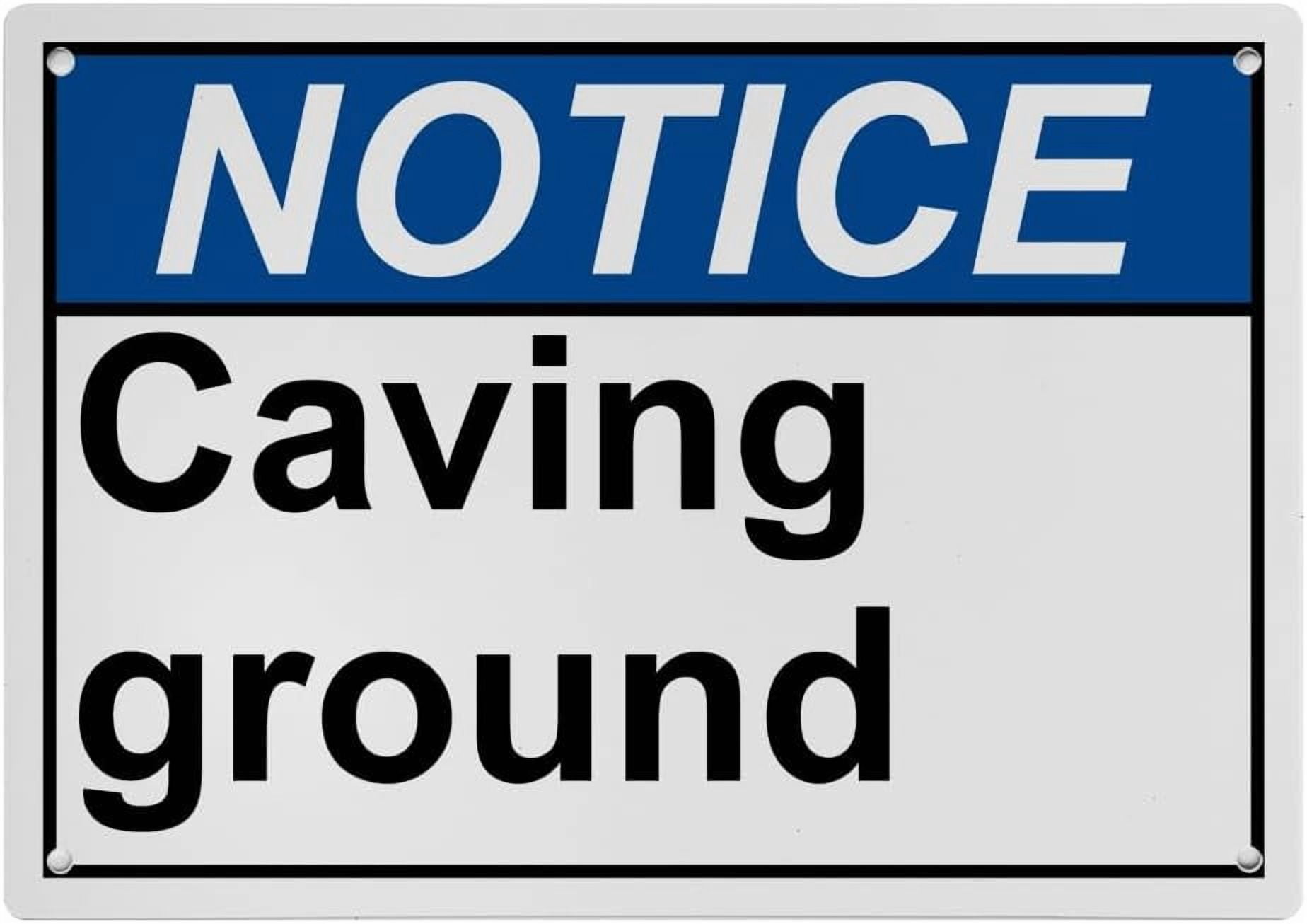 Caving Ground Do Not Enter Sign, Industrial Caution Sign 8"x12" UV ...