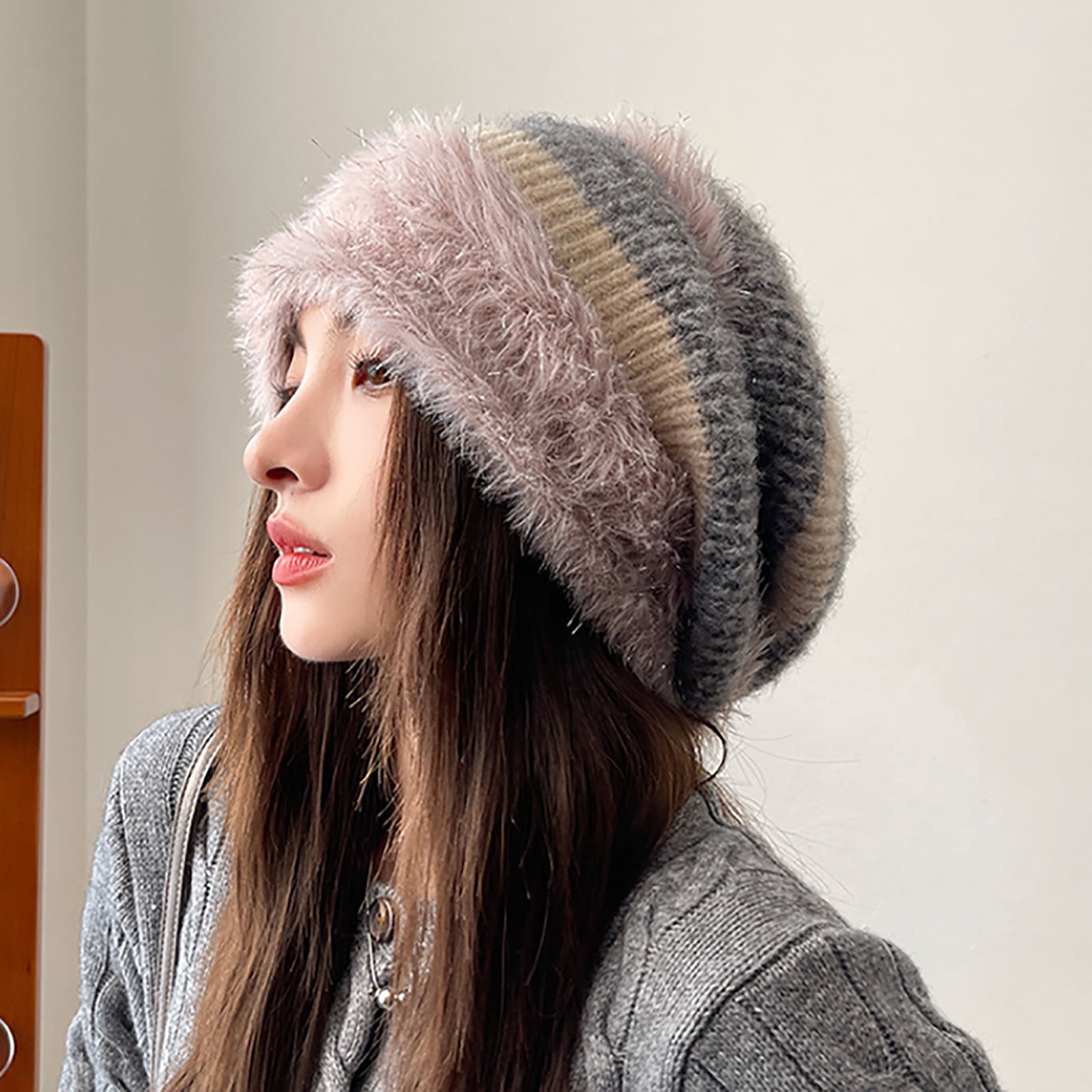 Cavosen Beanies for Women Winter Outdoor Earflap Warm Fleece Ear ...